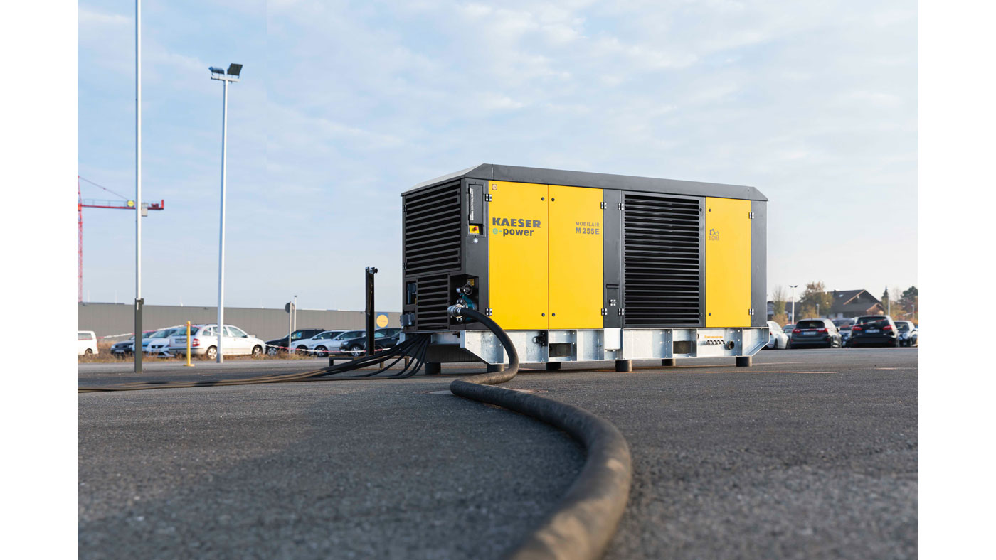 M250E in M255E: mobilna e-moč do 160 kW – KAESER KOMPRESORJI d.o.o.